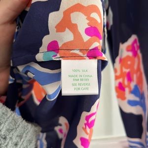 Lilly Pulitzer | Tops | Lilly Pulitzer Top Xs Navy Floral Alexandra ...
